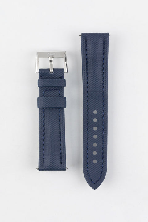 Artem Straps Classic Navy Blue Sailcloth Watch Strap with Navy Blue ...