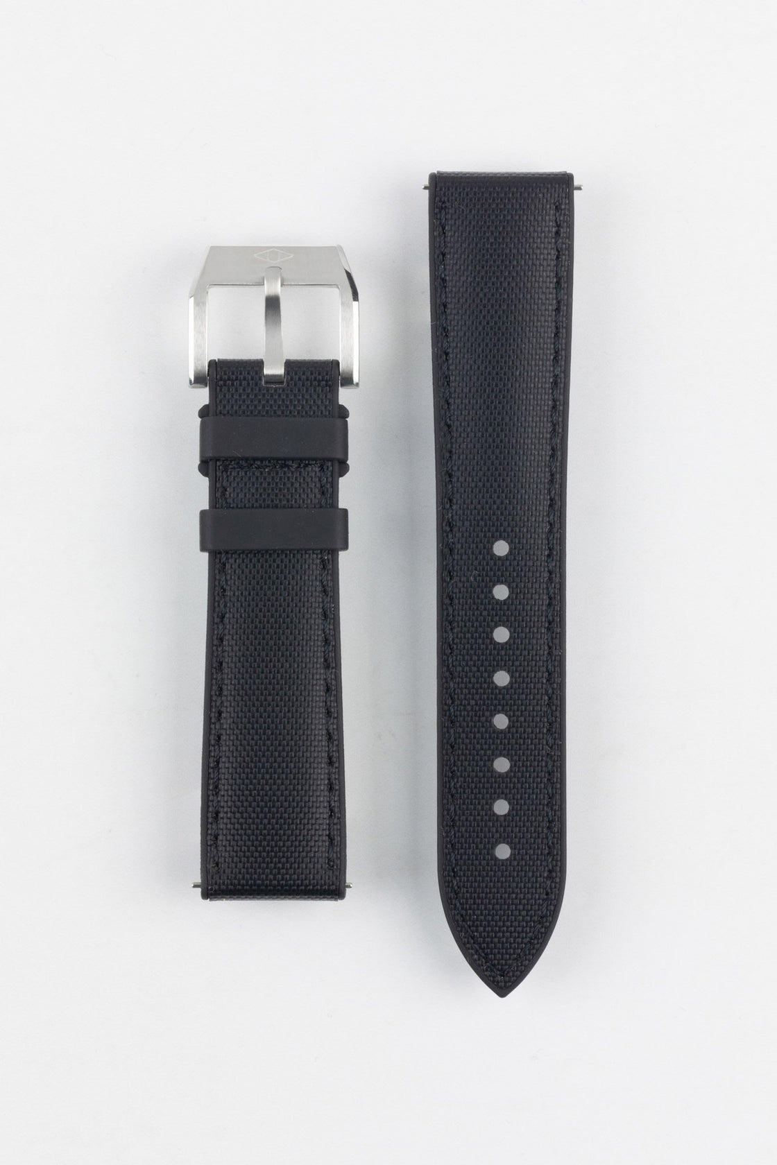 Artem Straps HydroFlex™ Black Hybrid FKM Rubber Watch Strap with Black ...