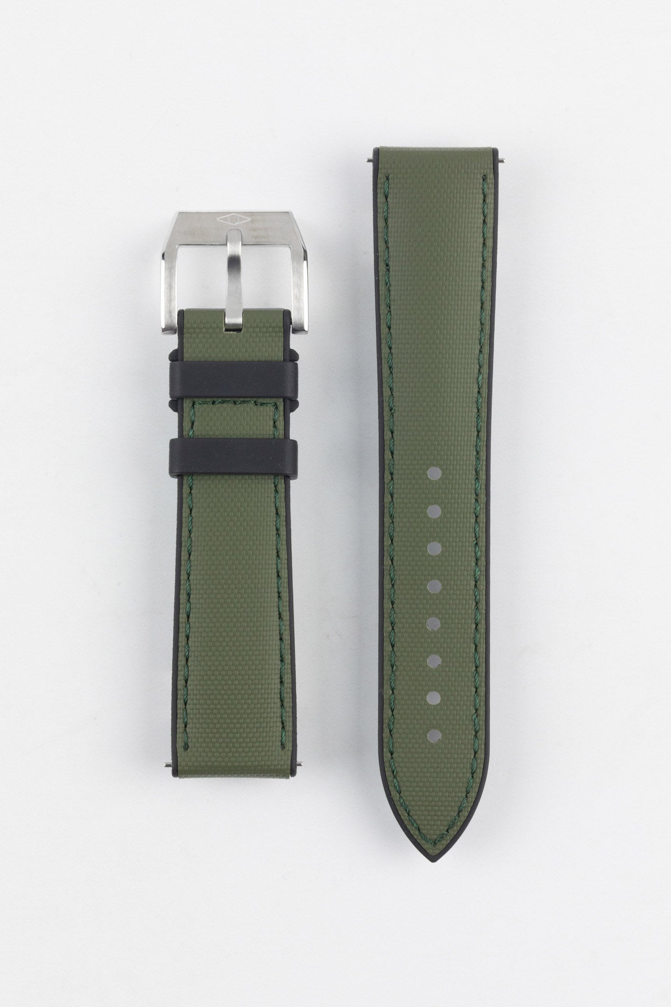 Artem Straps HydroFlex™ Khaki Hybrid FKM Rubber Watch Strap with Khaki ...