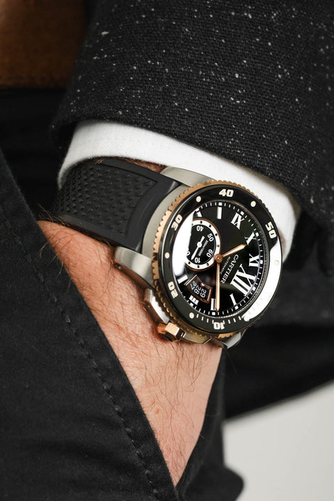 Steel and Rose Gold Cartier Calibre de Cartier Diver Watch – Watch ...