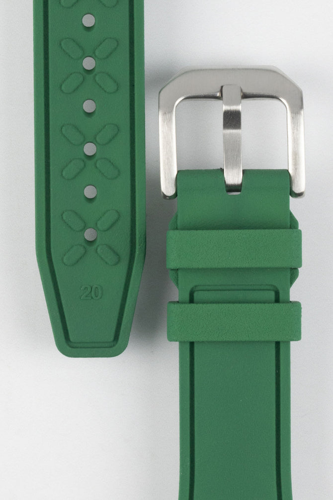 Green FKM Rubber Pilot Strap and buckle by Crafter Blue – Watch Obsession