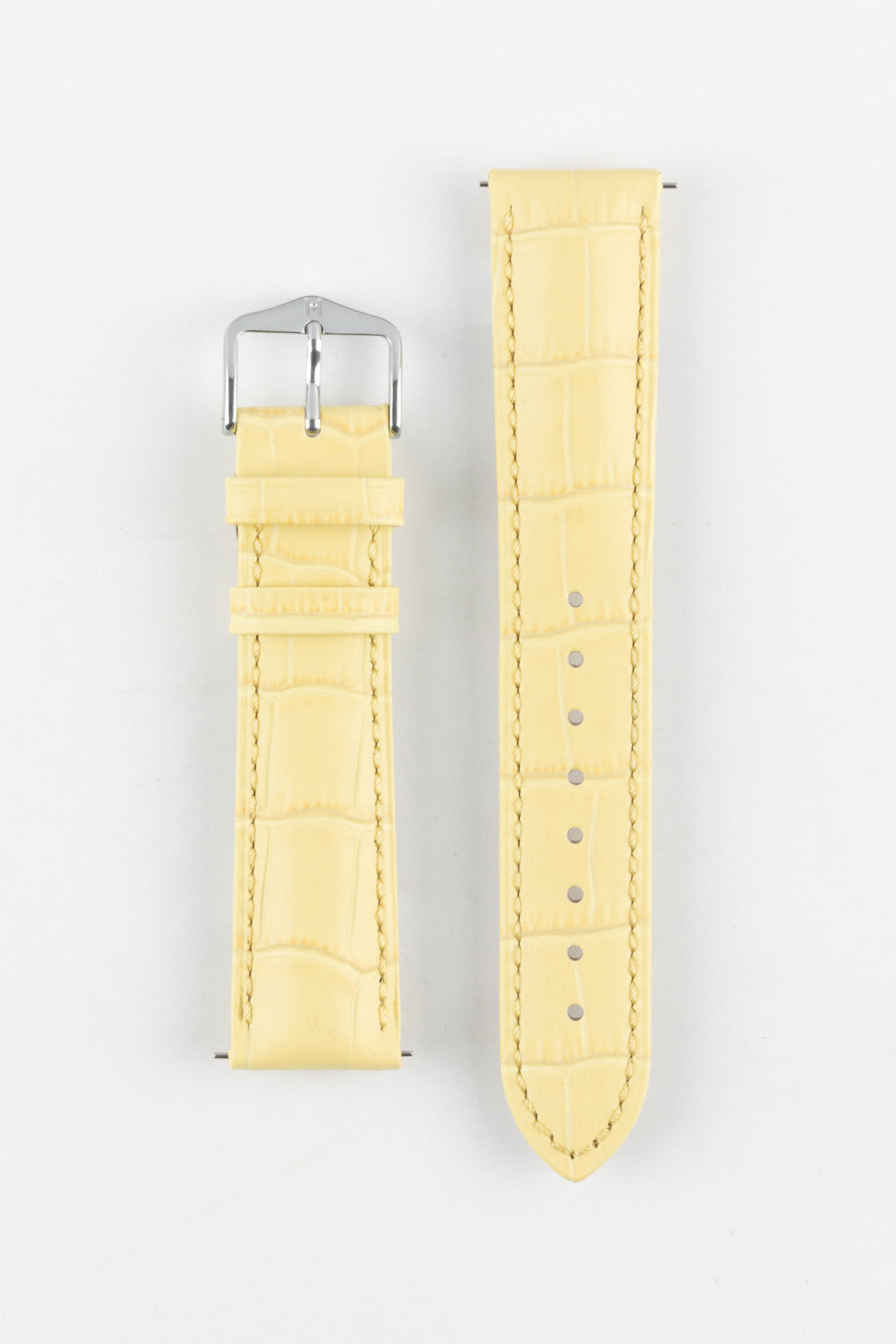 Yellow Hirsch Duke Watch Strap | Alligator Embossed | Watch Obsession