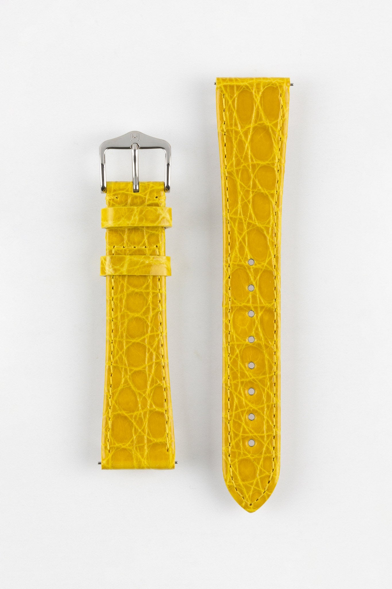 Yellow Crocodile Watch Strap | Genuine Croco | HirschStraps – Watch ...