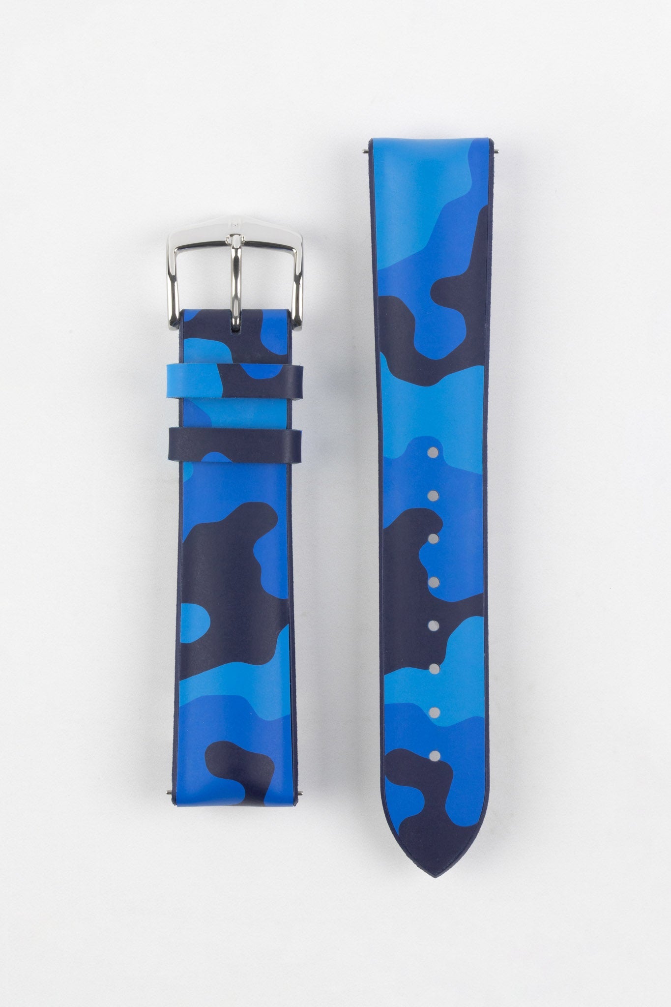 Blue Rubber Watch Strap | Camoflague | Hirsch Straps – Watch Obsession