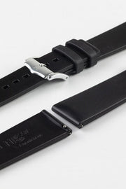 Black Rubber Watch Strap | Hirsch Pure | WatchObsession UK – Watch ...