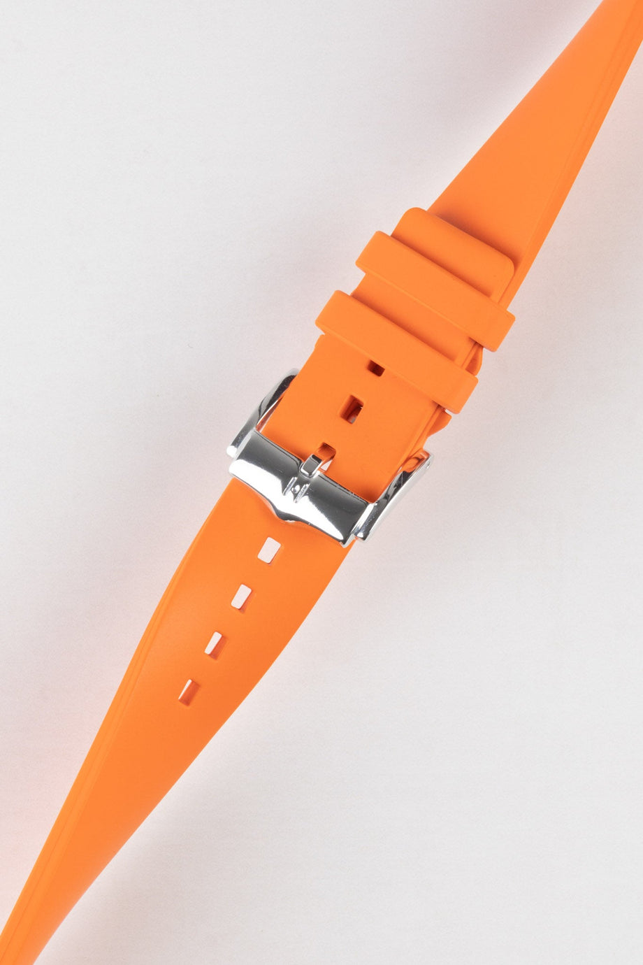 Natural Rubber Watch Strap in Orange | Hirsch Pure | WatchObsession UK ...