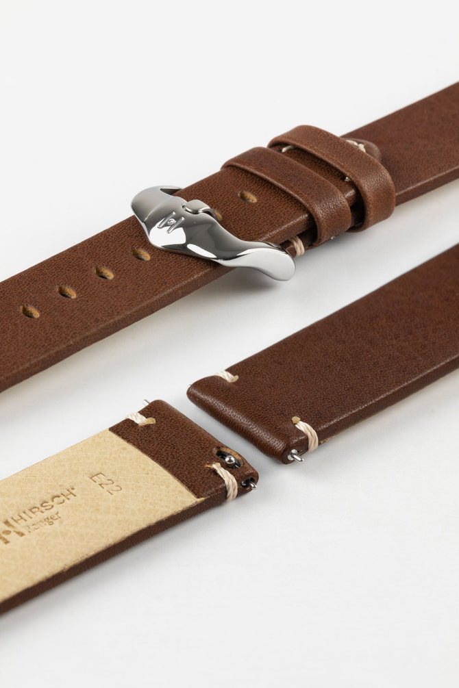 Hirsch Ranger Retro Watch Strap | Brown | WatchObsession UK – Watch ...