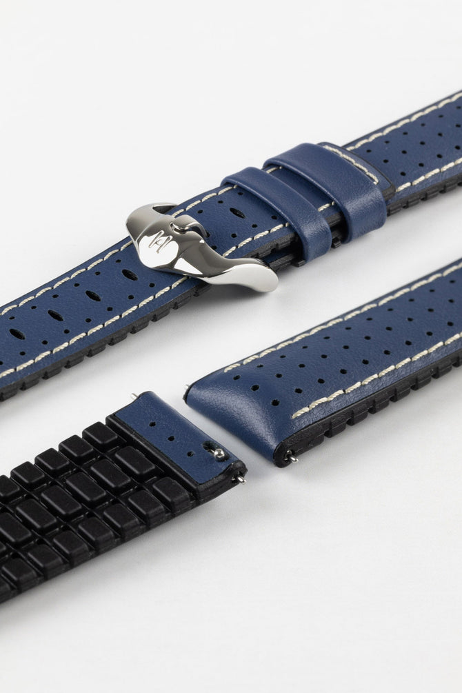 Hirsch Tiger Leather Performance Watch Strap | Blue – Watch Obsession