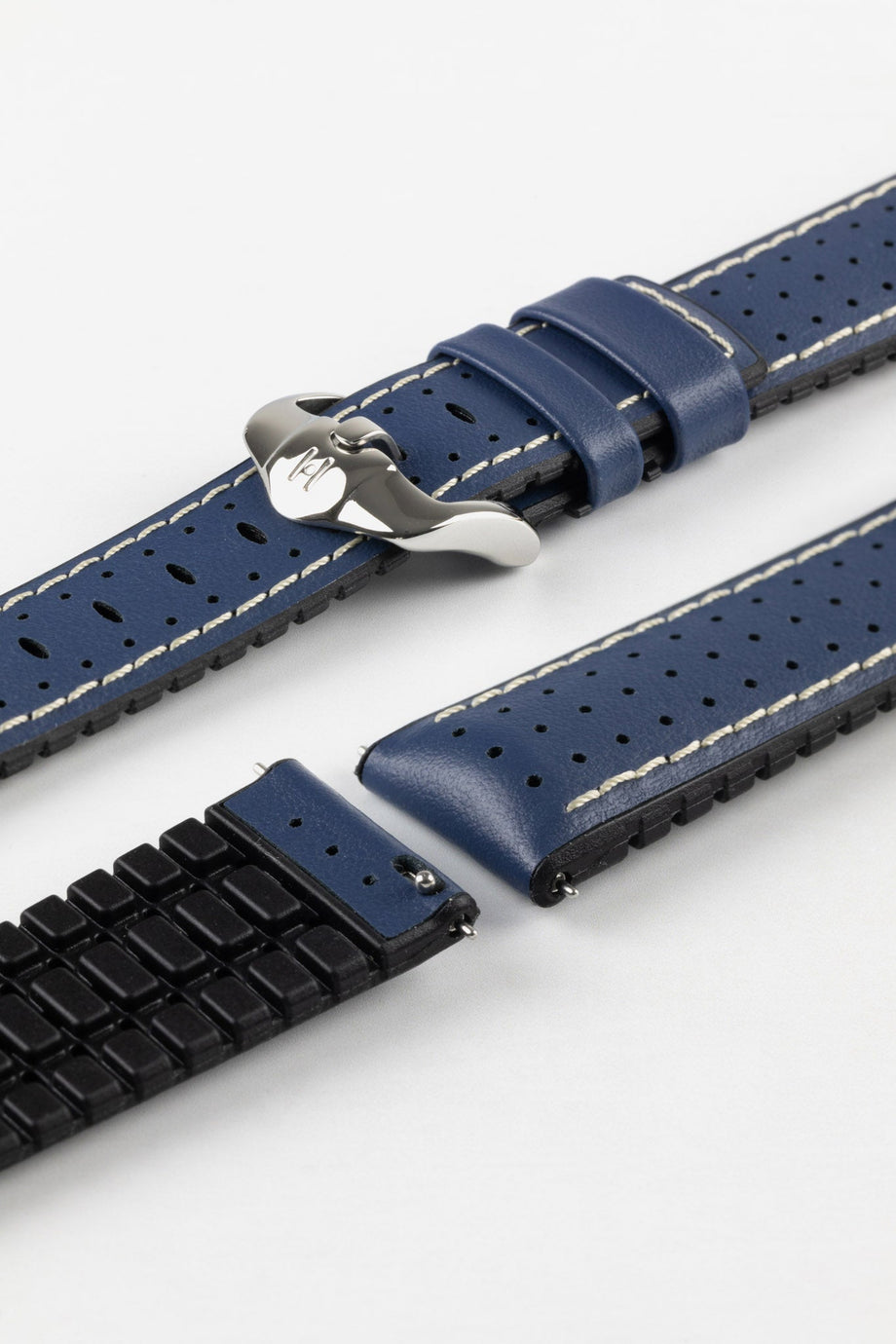 Hirsch Tiger Leather Performance Watch Strap | Blue – Watch Obsession