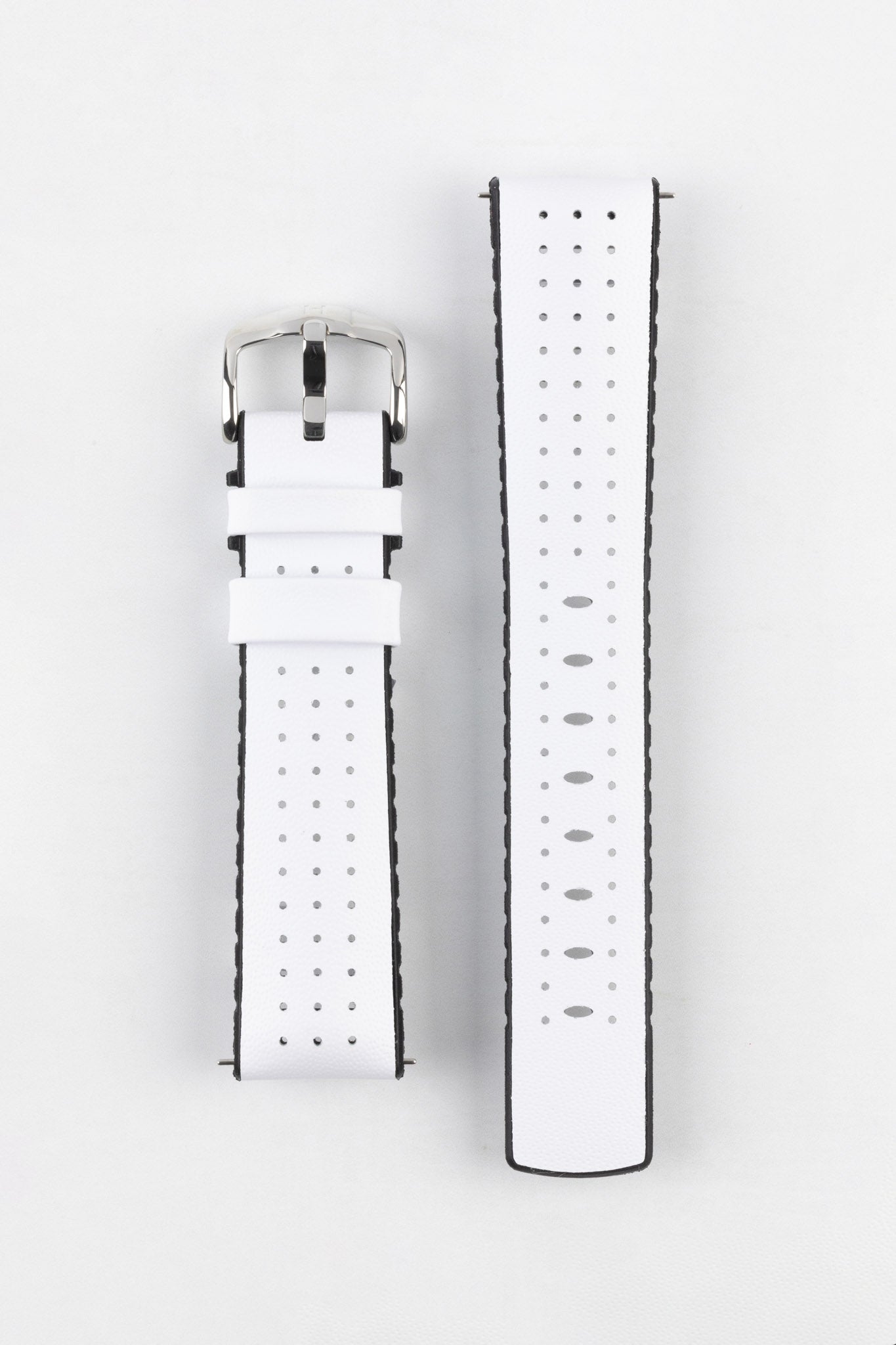 Hirsch Performance Leather Watch Strap | White | WatchObsession UK ...