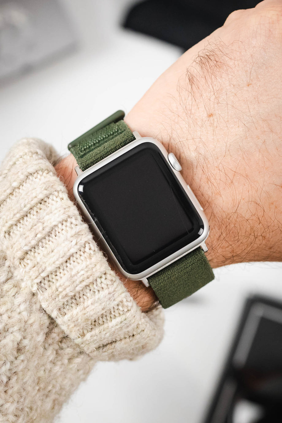 Green Hook & Loop Fabric Watch Strap | Hirsch VOCEM | WatchObsession ...