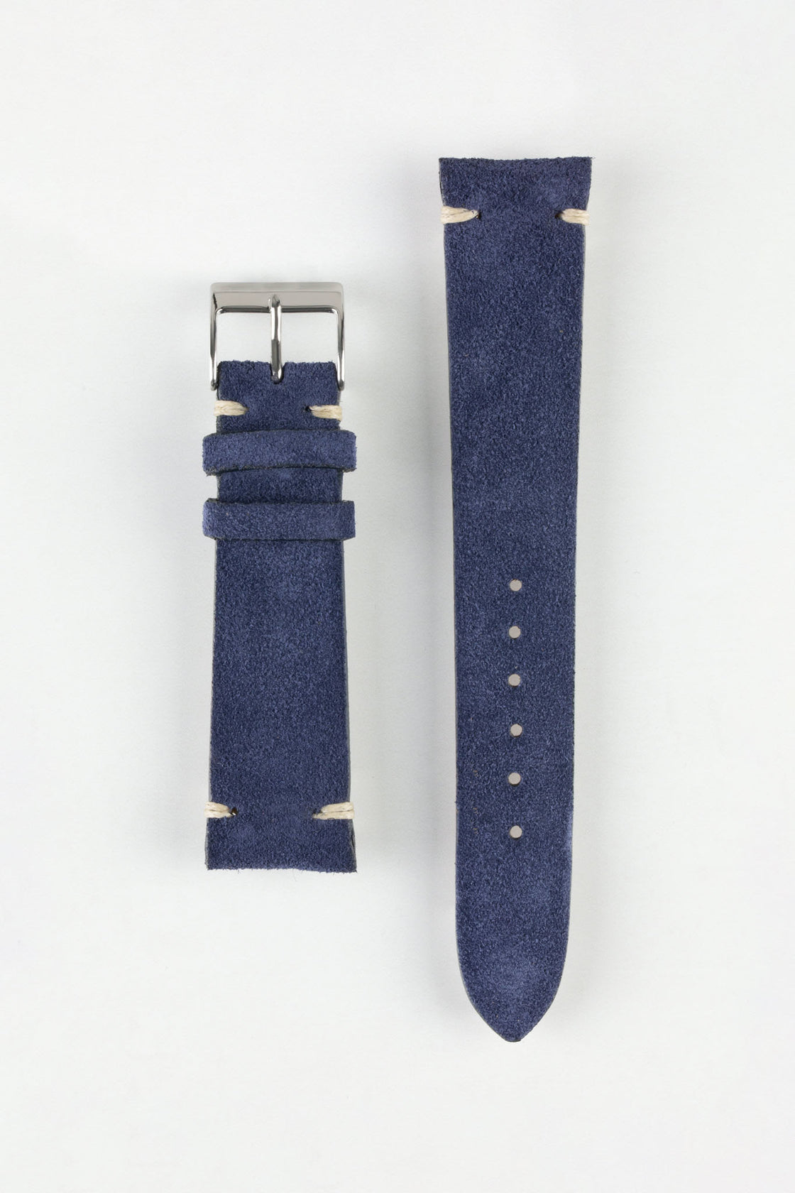 JPM Italian Vintage Suede Leather Watch Strap in BLUE | WatchObsession ...