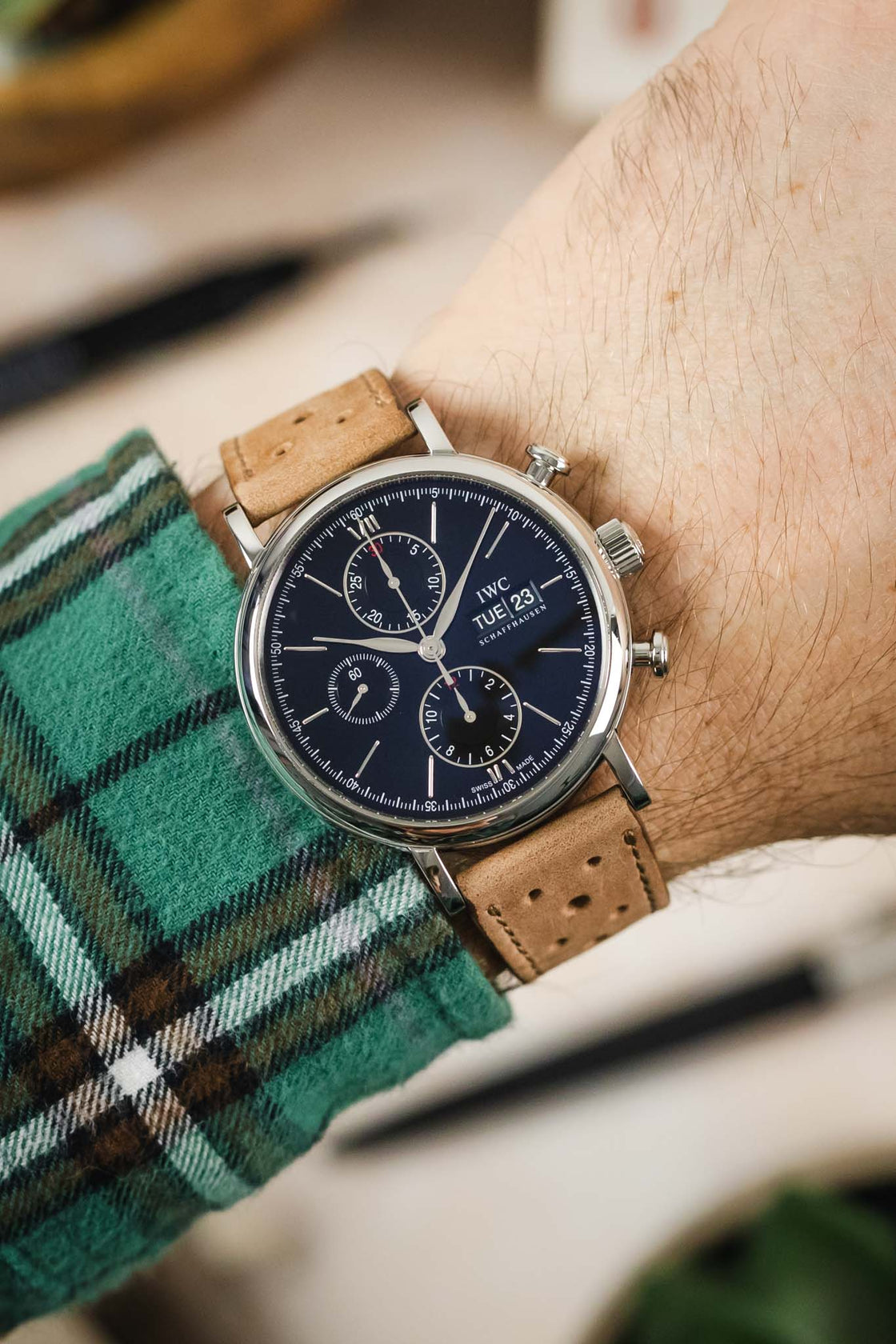 JPM Italian Vintage Leather Racing Watch Strap in PEANUT – Watch Obsession
