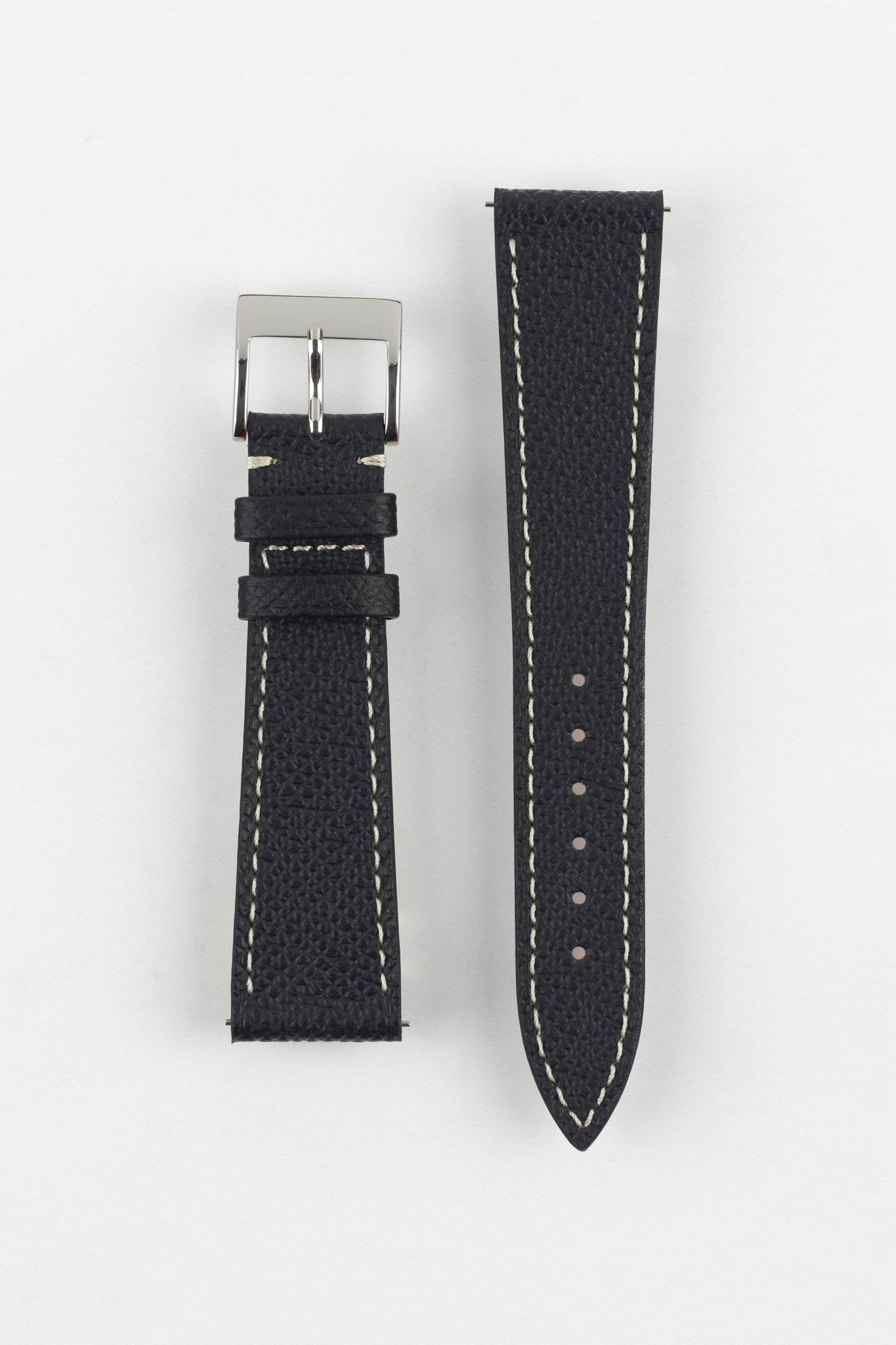 Premium Epsom Flat profile Watch Strap in Black – Watch Obsession