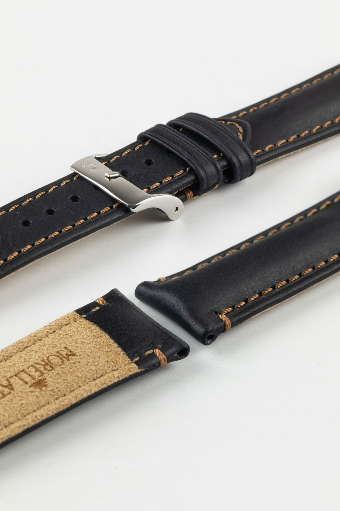 Morellato Smooth Leather Watch Strap | Black | Watch Obsession