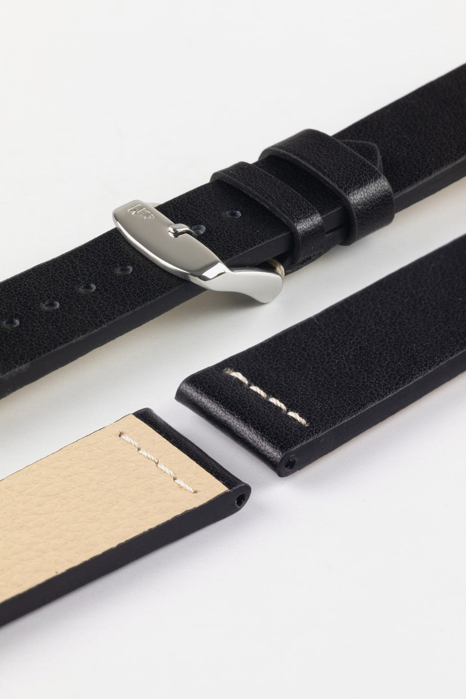 Morellato PAROS Recycled Leather-Fibre Watch Strap in BLACK – Watch ...