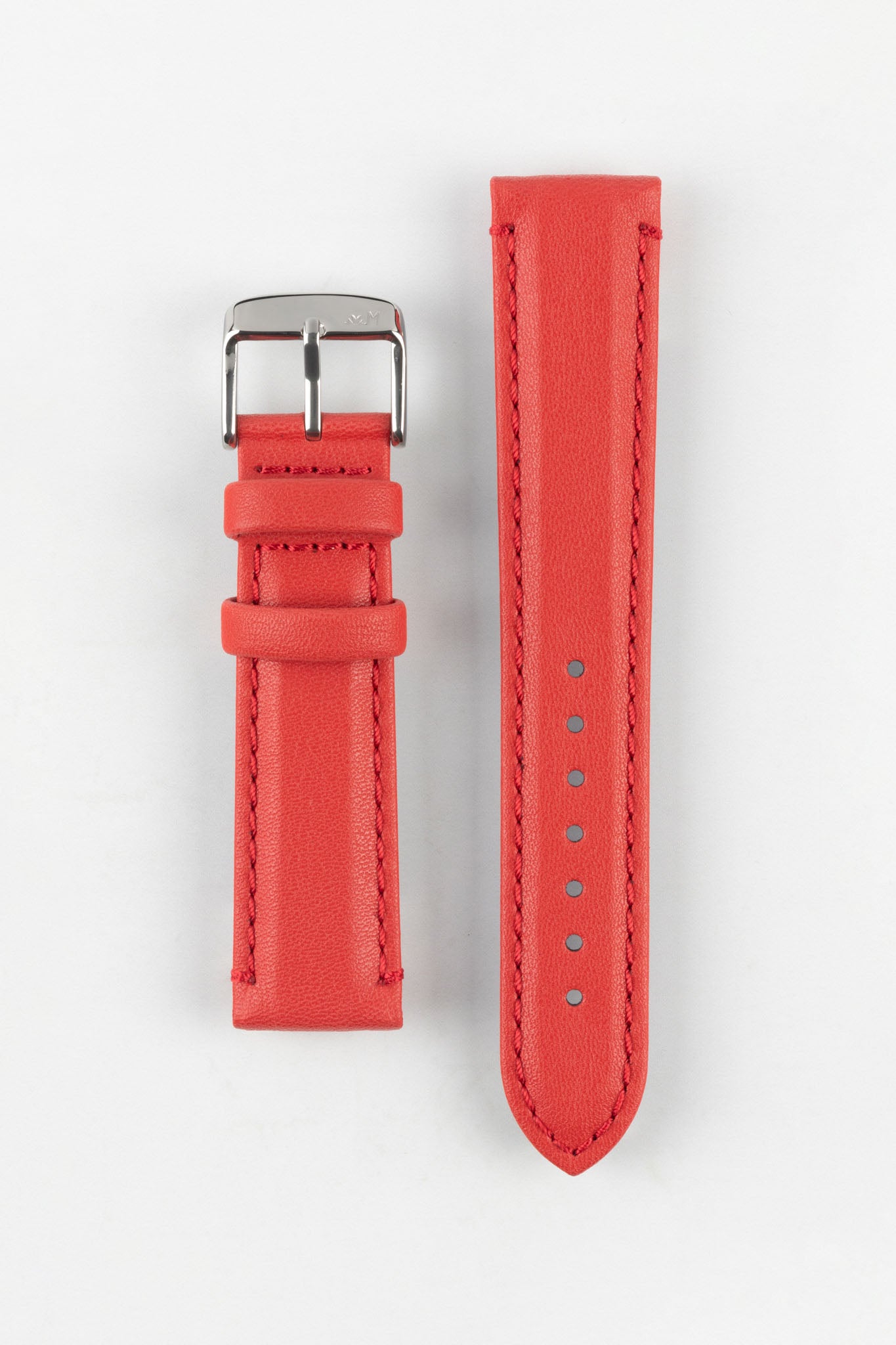 Morellato ROWING Water-Resistant Calfskin Leather Watch Strap in RED ...