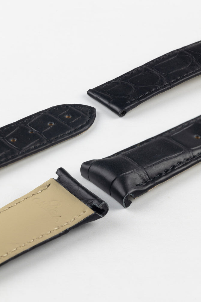 OMEGA 98000215 Speedmaster Alligator Deployment Watch Strap – BLACK ...