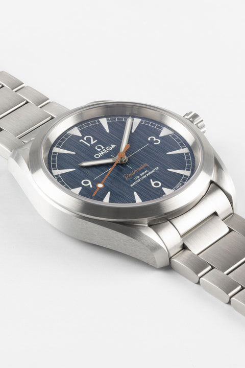 Used OMEGA Railmaster Blue Denim 40mm watch | 220.10.40.20.03.001 ...