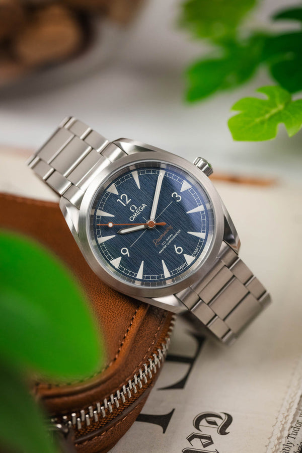 Used OMEGA Railmaster Blue Denim 40mm watch | 220.10.40.20.03.001 ...