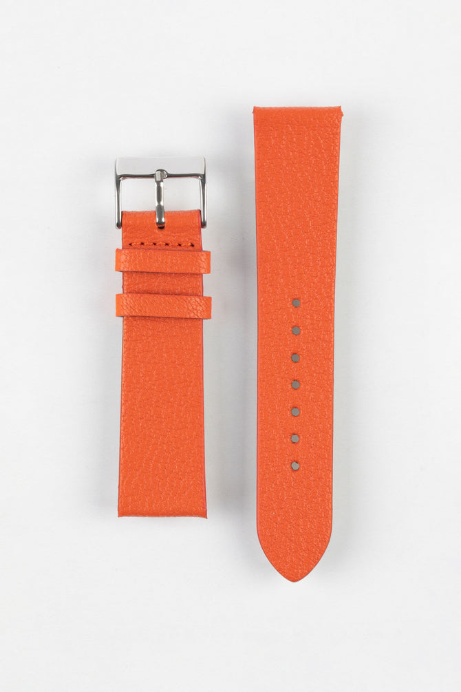 Pebro BILLY Genuine Goatskin Leather Watch Strap in ORANGE – Watch ...