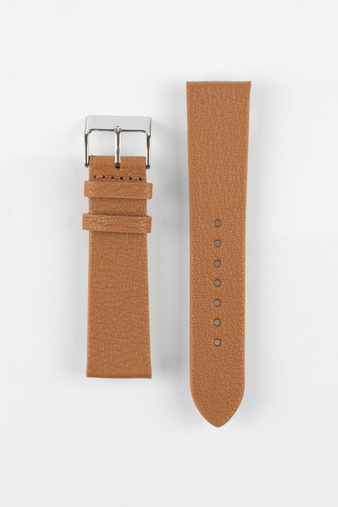 Pebro BILLY Genuine Goatskin Leather Watch Strap in MID BROWN – Watch ...