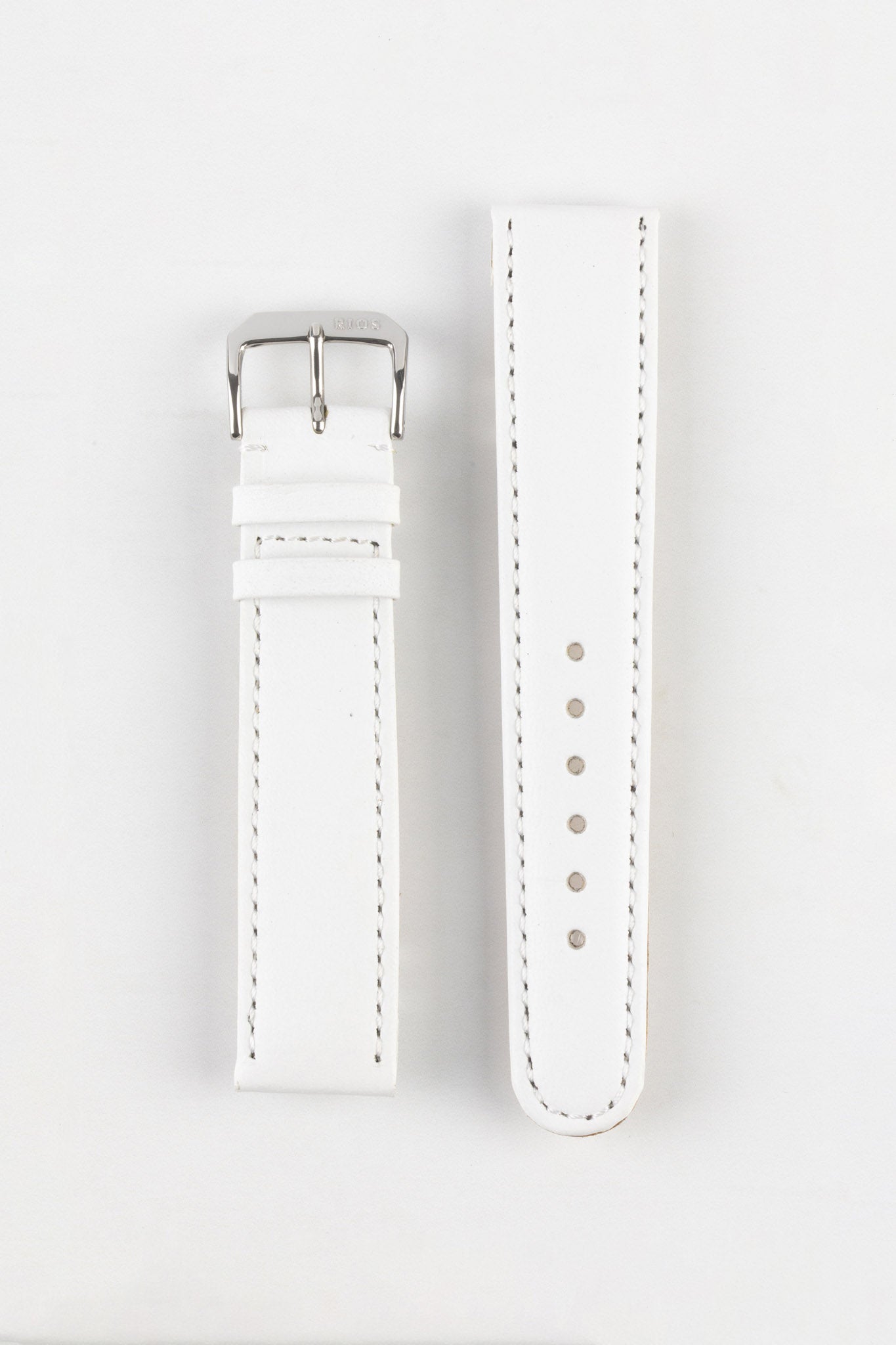 RIOS1931 ARIZONA Saddle Leather Hook-On Watch Strap in WHITE – Watch ...