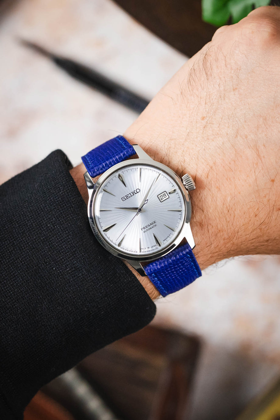 RIOS1931 FRENCH Leather Watch Strap in ROYAL BLUE – Watch Obsession