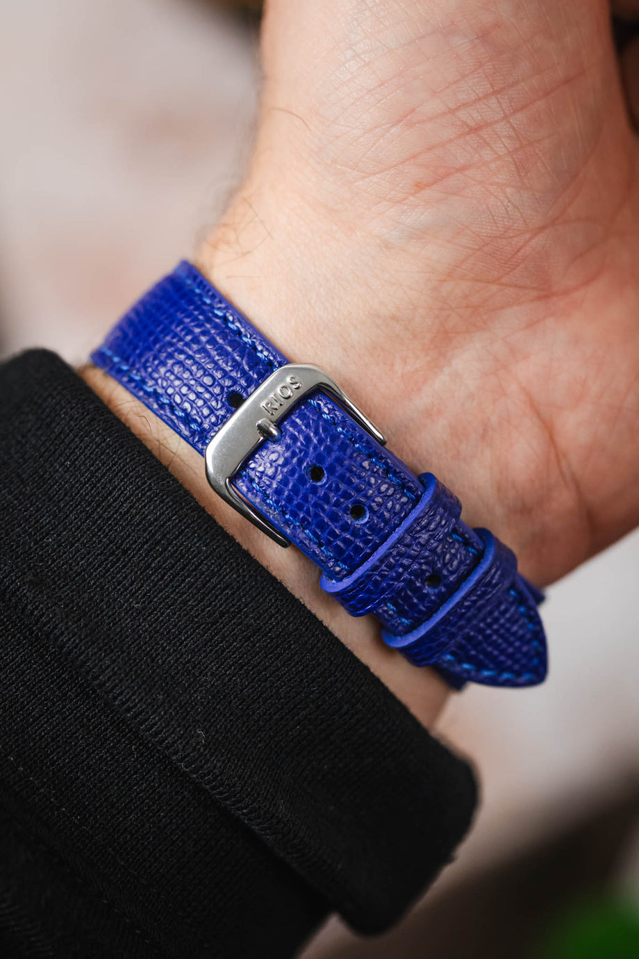 RIOS1931 FRENCH Leather Watch Strap in ROYAL BLUE – Watch Obsession