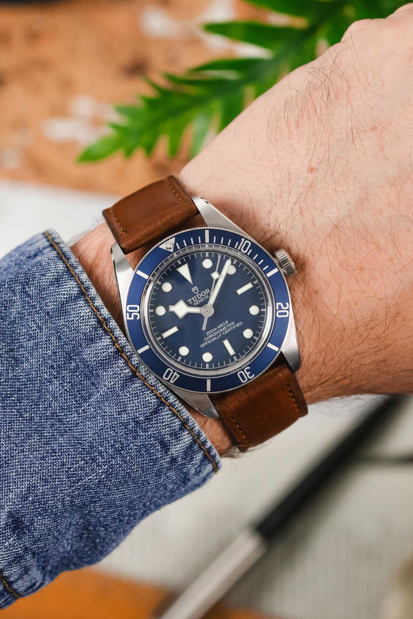 Soft Sheepskin Watch Strap in Cognac | RIOS1931 MERINO