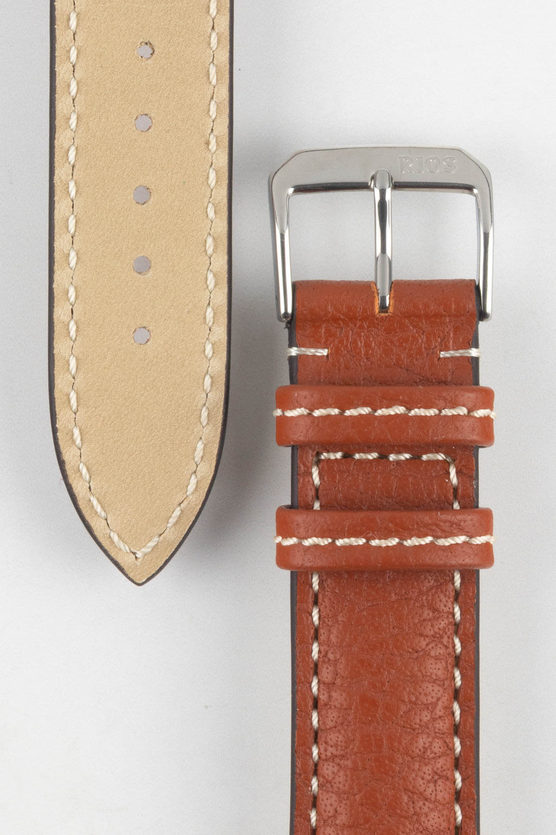 Genuine Buffalo Leather Watch Strap | RIOS1931 Montana in COGNAC ...