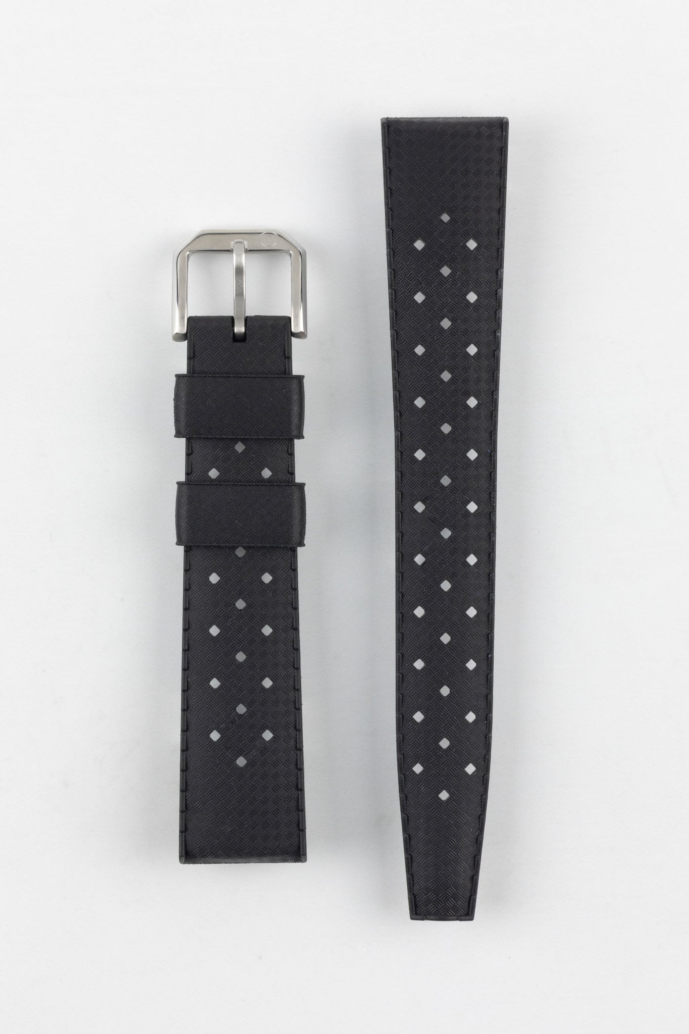 TROPIC Textured Rubber Diving Strap in BLACK | WatchObsession – Watch ...