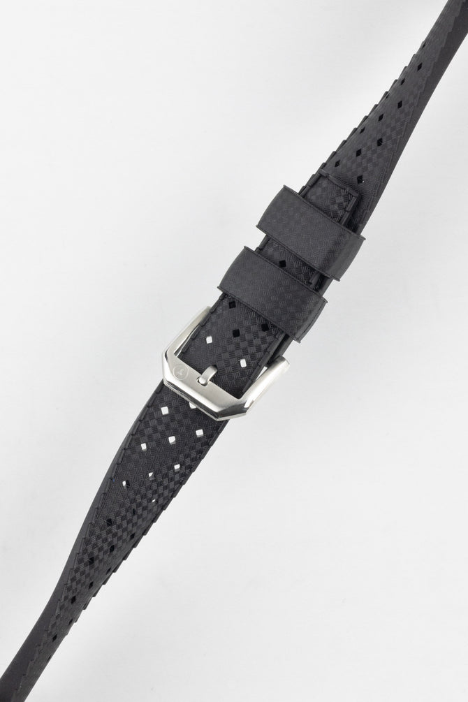 TROPIC Textured Rubber Diving Strap in BLACK | WatchObsession – Watch ...