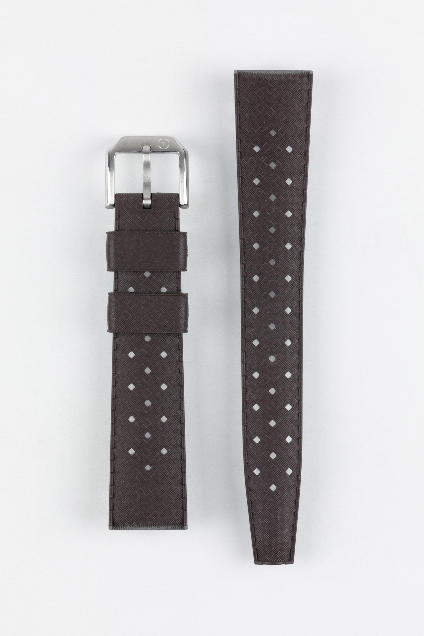 Tropic Dive Watch Strap in Brown | Textured Rubber | WO – Watch Obsession