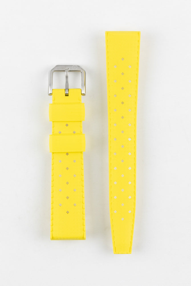 TROPIC Textured Rubber Diving Strap in YELLOW | WatchObsession – Watch ...