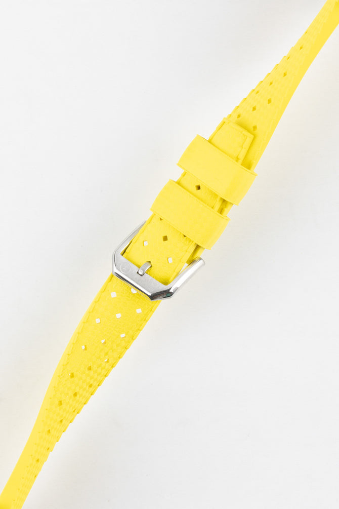 TROPIC Textured Rubber Diving Strap in YELLOW | WatchObsession – Watch ...