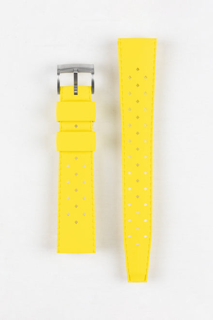 TROPIC Textured Rubber Diving Strap in YELLOW | WatchObsession – Watch ...