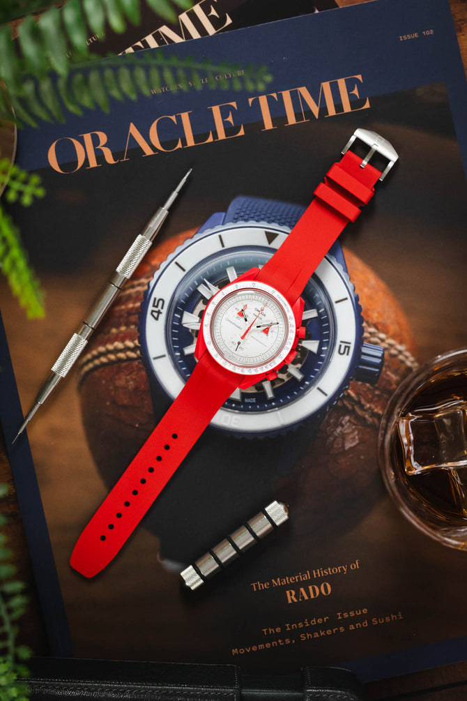 Omega Speedmaster Red Watch Strap | Vanguard | WatchObsession – Watch ...
