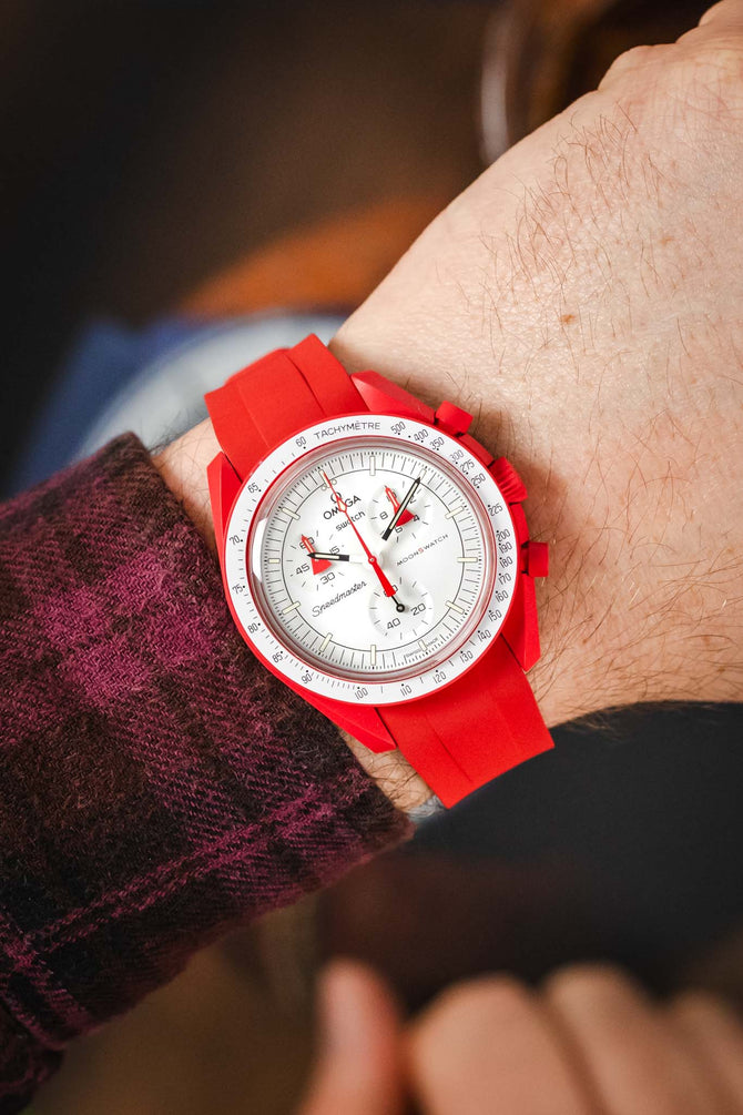 Omega Speedmaster Red Watch Strap | Vanguard | WatchObsession – Watch ...