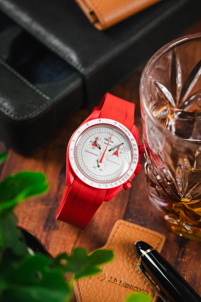 Omega Speedmaster Red Watch Strap | Vanguard | WatchObsession – Watch ...