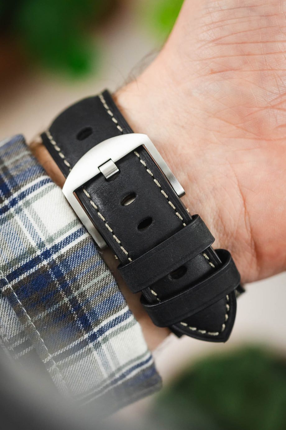 Padded Crazy Horse Watch Strap in BLACK – Watch Obsession