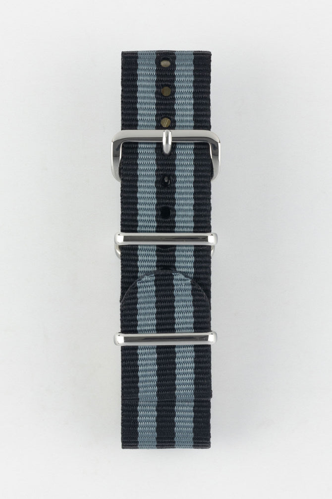 Black and Grey Nylon Watch Strap | WatchObsession UK – Watch Obsession
