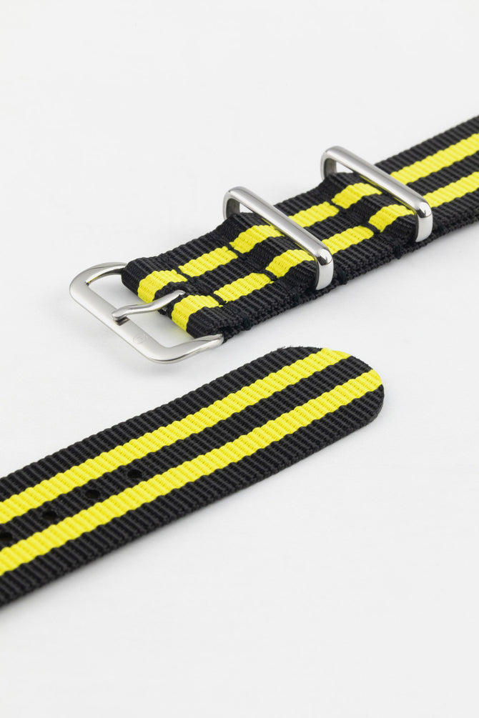 Black and Yellow Nylon Strap | Order Online | WatchObsession – Watch ...