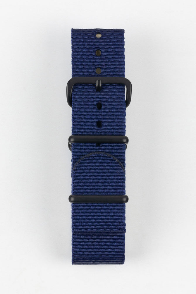 Nylon Watch Straps in BLUE with PVD Buckle and Keepers | WatchObsession ...