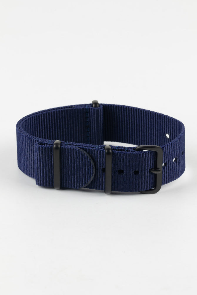 Nylon Watch Straps in BLUE with PVD Buckle and Keepers | WatchObsession ...