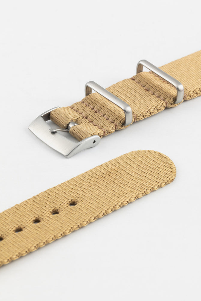 Premium Nylon Watch Strap in SAND with Brushed Hardware – Watch Obsession