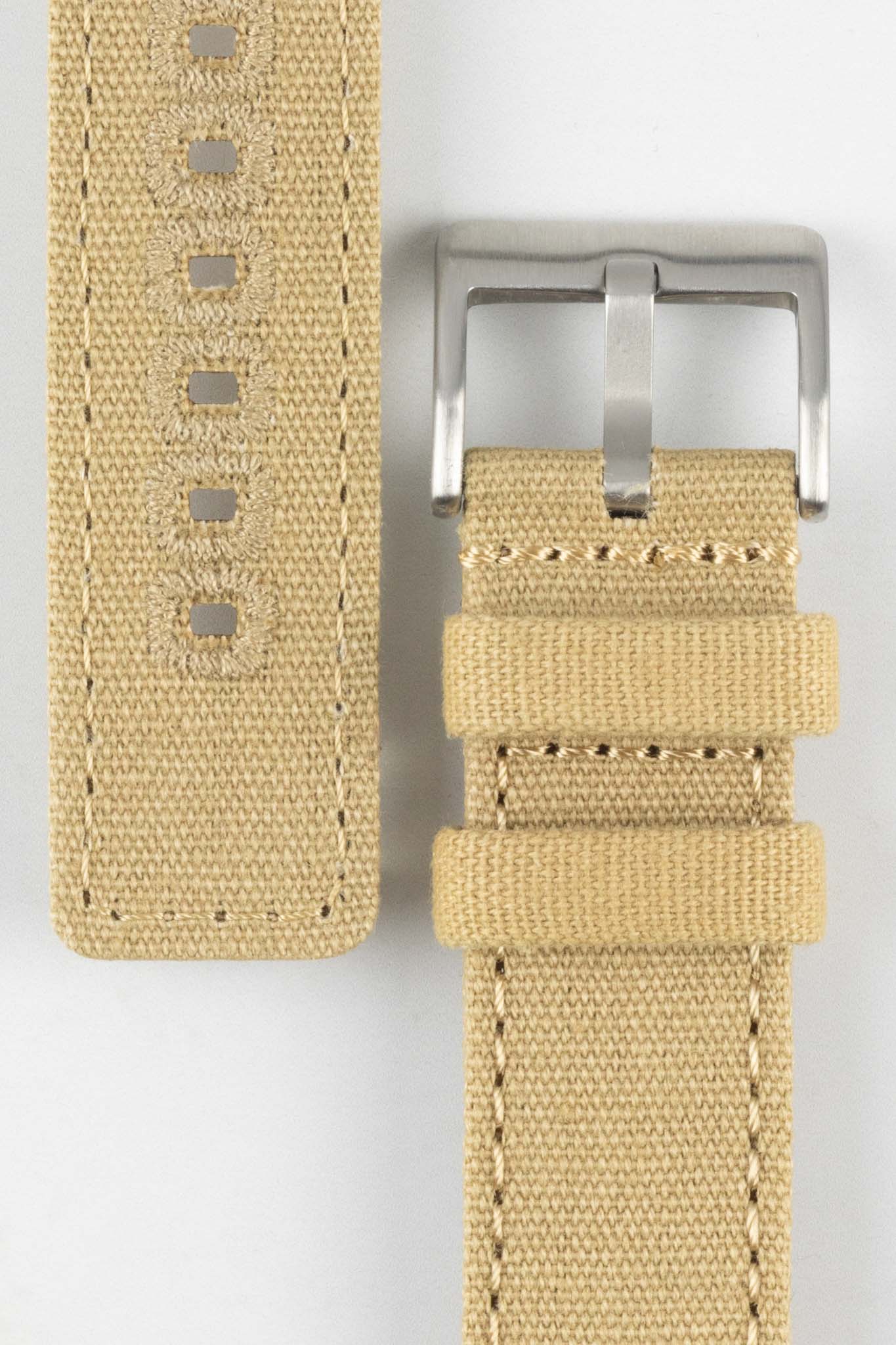 Quick-Release Canvas Watch Strap in KHAKI