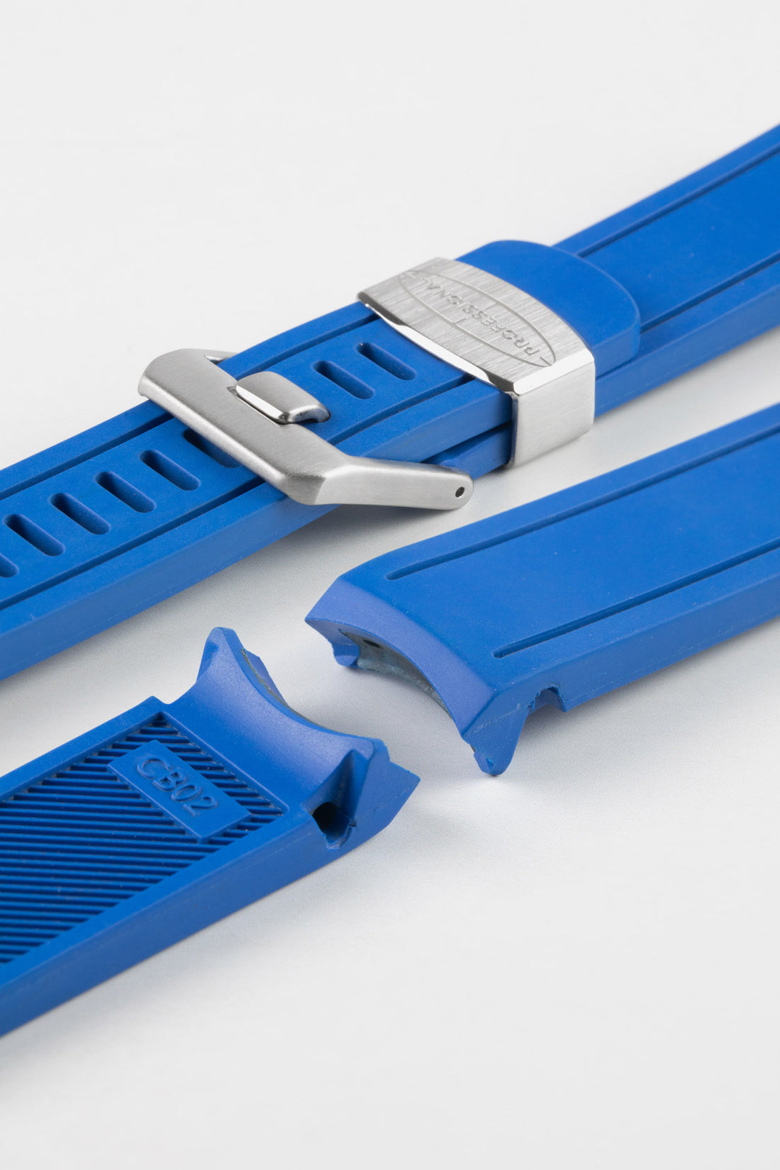 Light Blue Rubber Watch Strap for Seiko Sumo