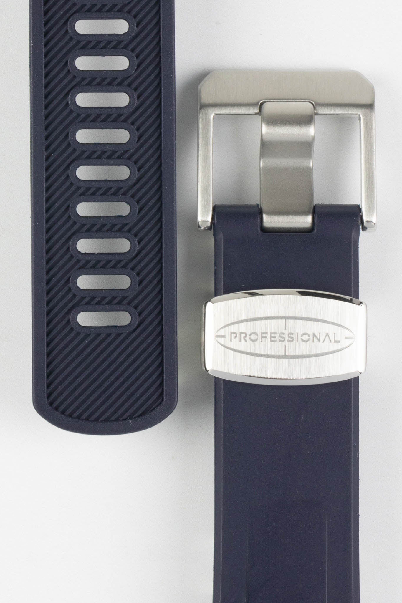 CRAFTER BLUE Curved End Rubber Strap for Seiko Turtle Series – BLUE
