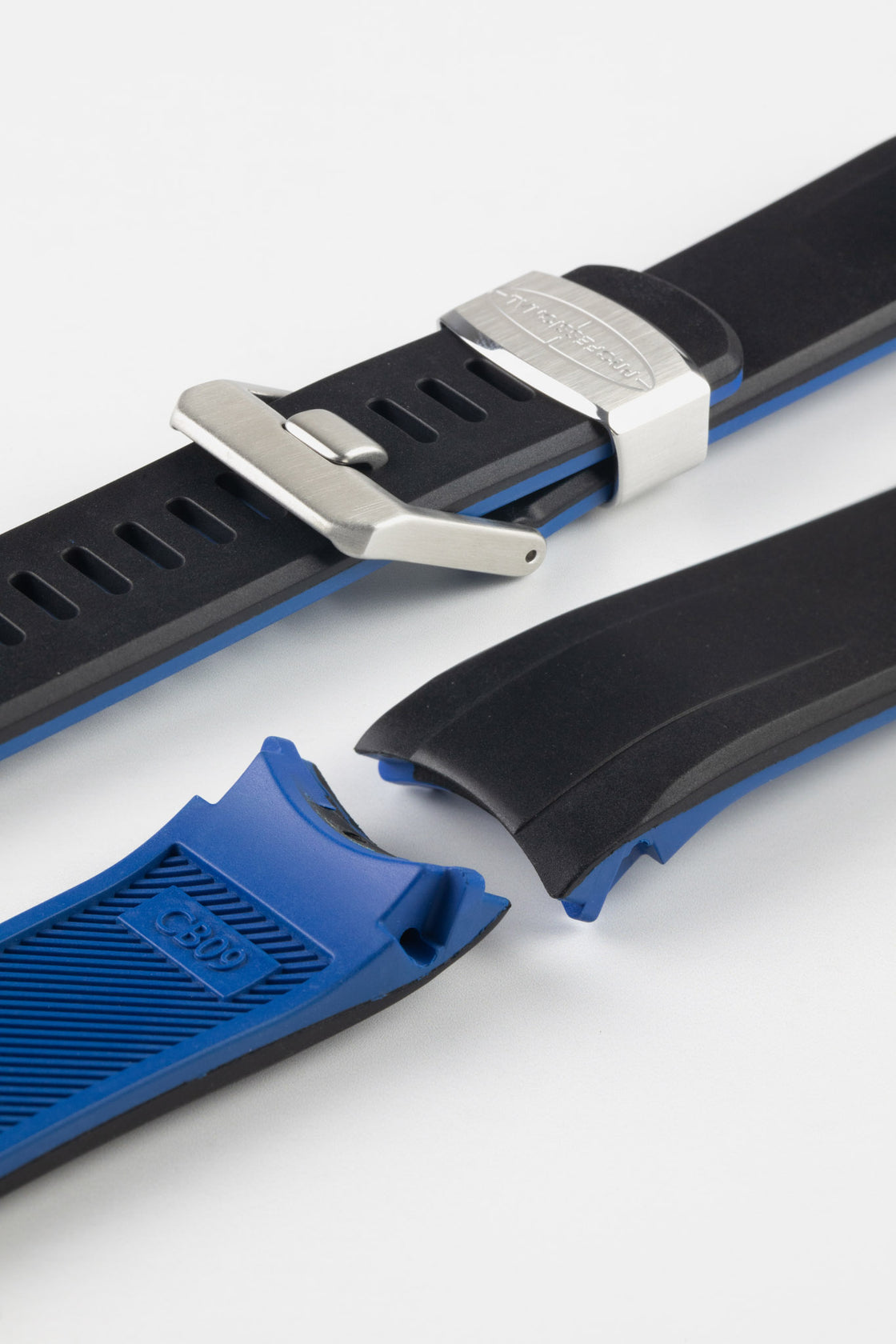 CRAFTER BLUE Rubber Watch Strap for Seiko "New" Samurai – BLACK & BLUE ...